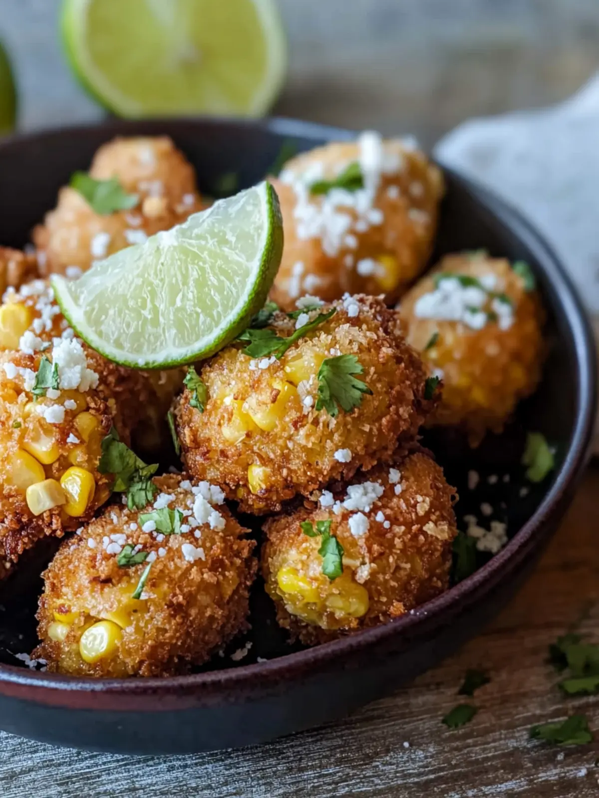 Irresistible Mexican Street Corn Croquettes with Zesty Crema