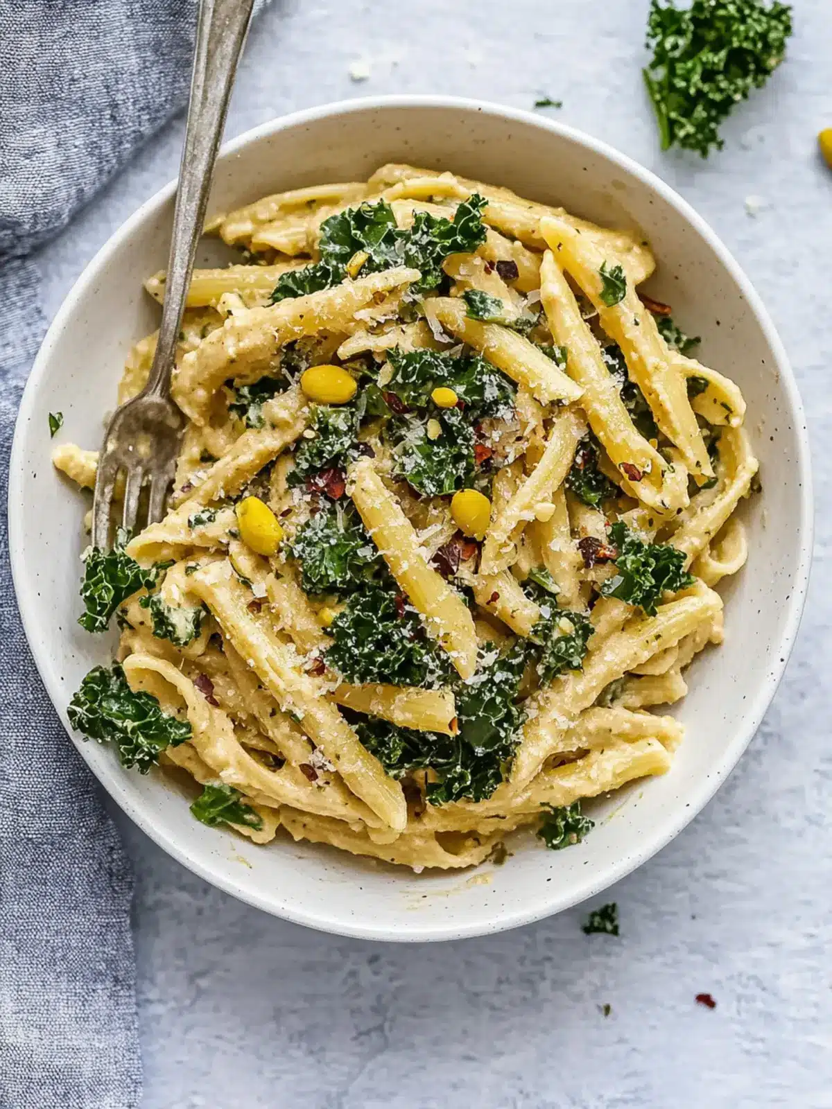 Delicious Vegan Hummus Pasta with Kale for Easy Weeknight Dinners