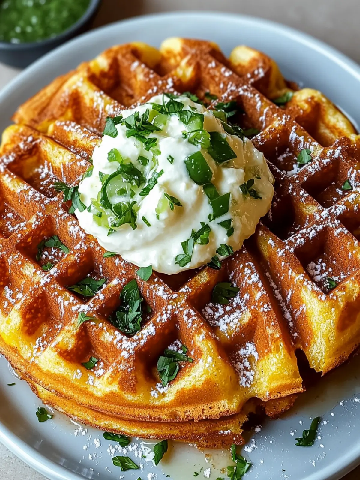 Irresistible Cheddar Jalapeño Cornbread Waffles Recipe