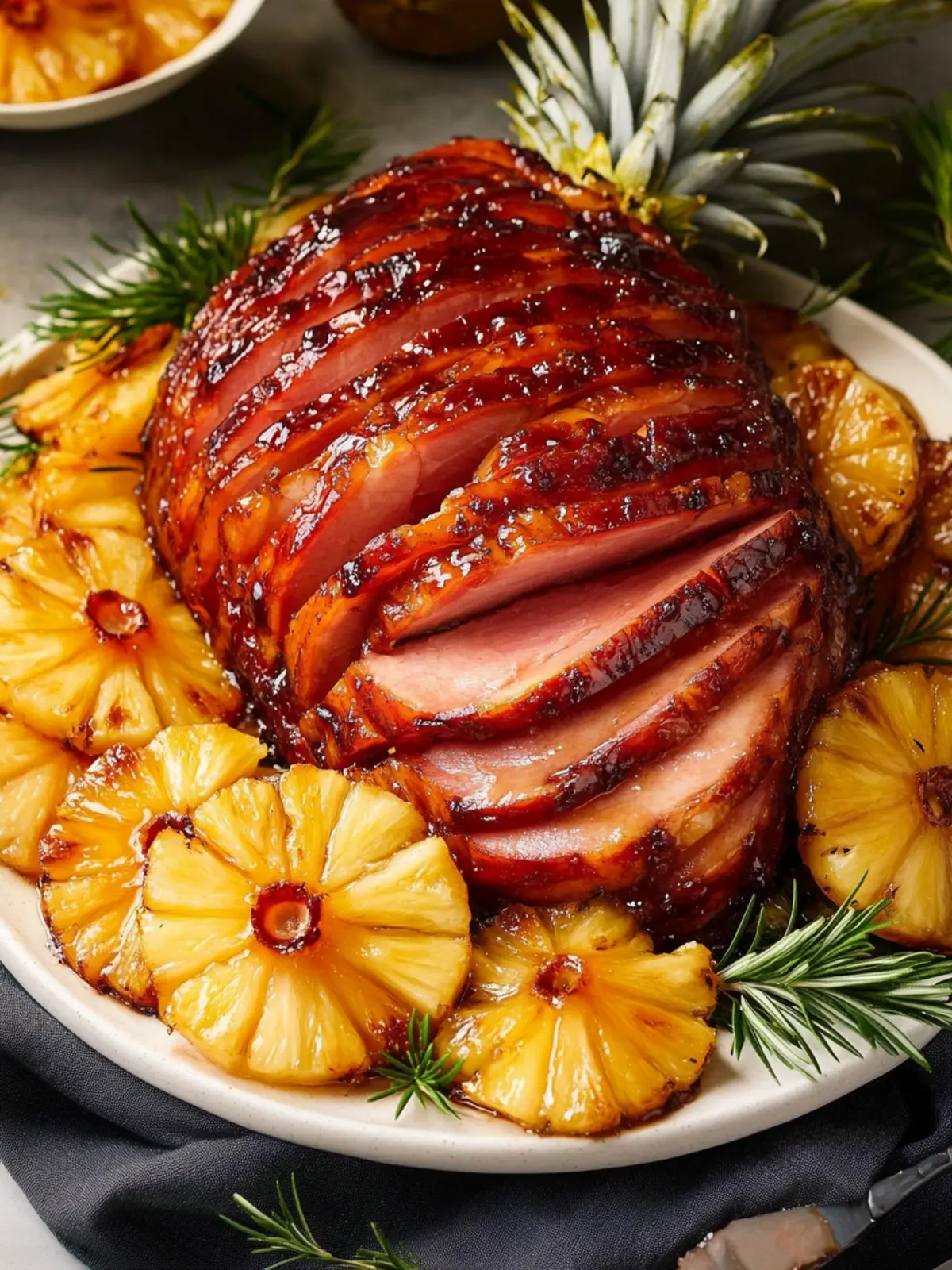 Irresistible Sticky Pineapple Brown Sugar Glazed Ham Recipe