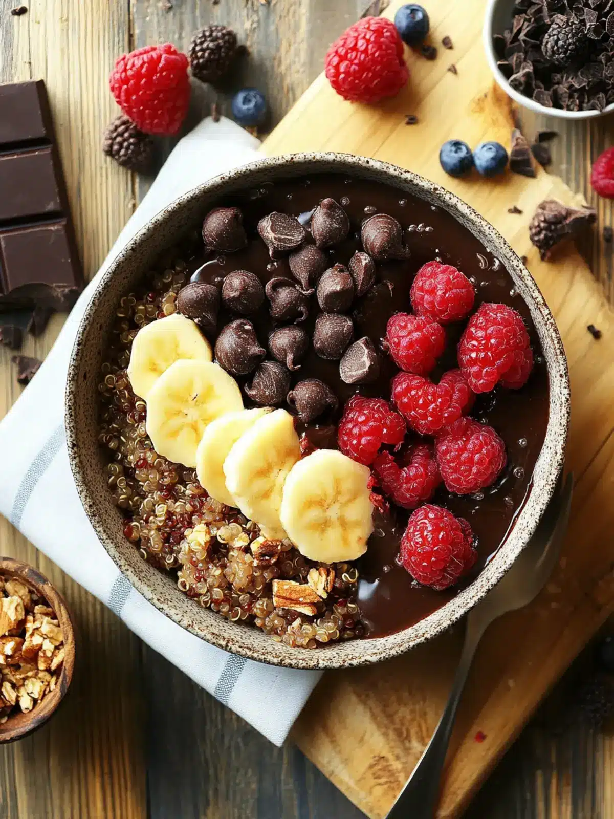 Irresistible Dark Chocolate Quinoa Breakfast Bowl to Energize You!