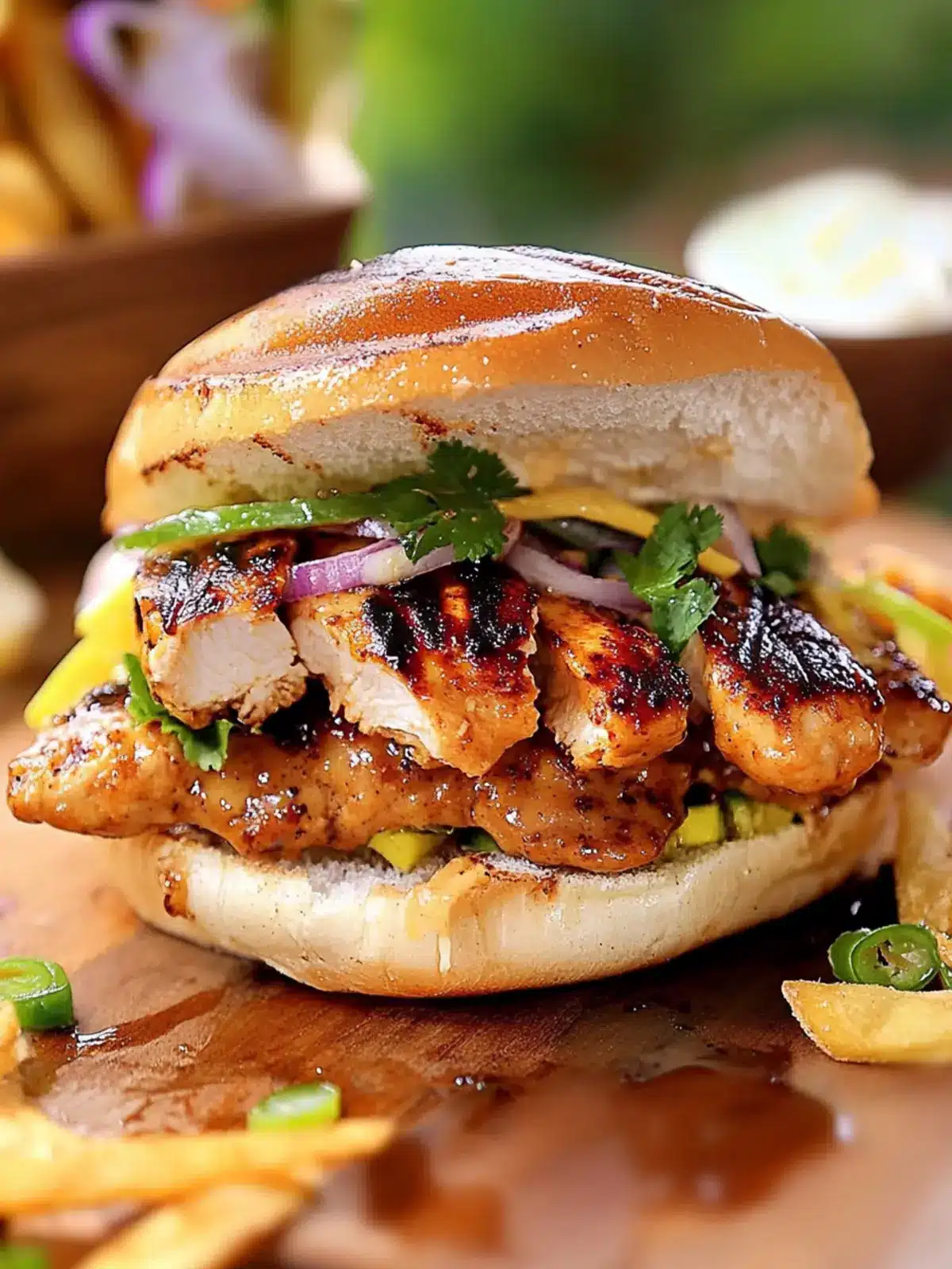 Ultimate Maui Wowie Chicken Sandwich with Spicy Sriracha Mayo