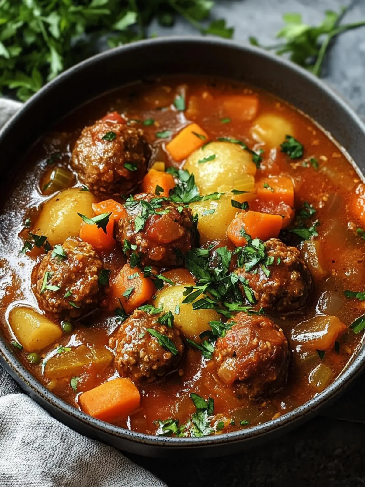 Easy Cozy Meatball Stew That Warms Your Soul