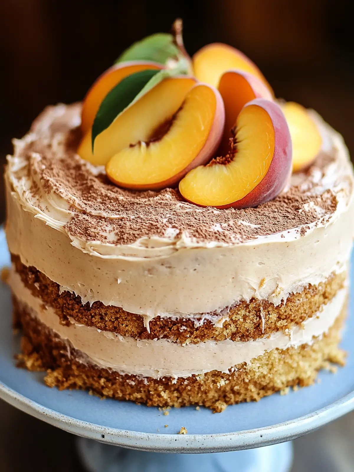 Ultimate Peach Cake with Brown Sugar Frosting – Deliciously Moist