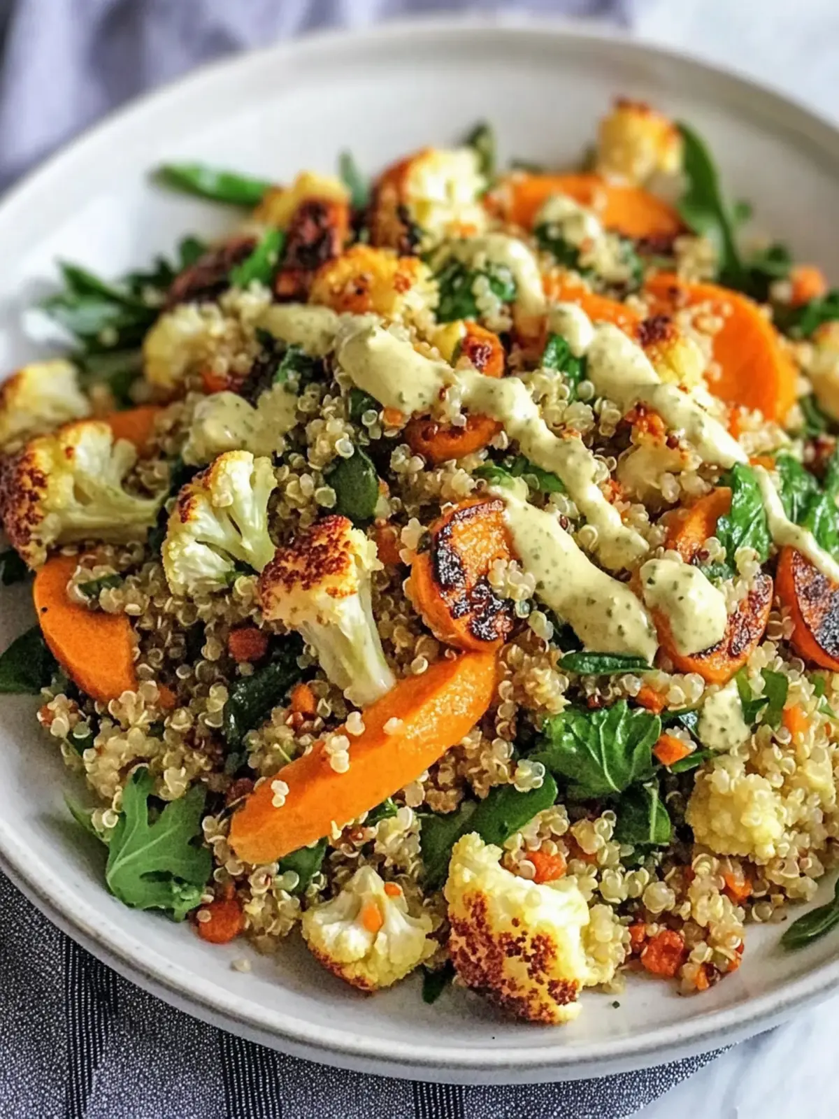 Ultimate Roasted Carrot Cauliflower Quinoa Salad Recipe