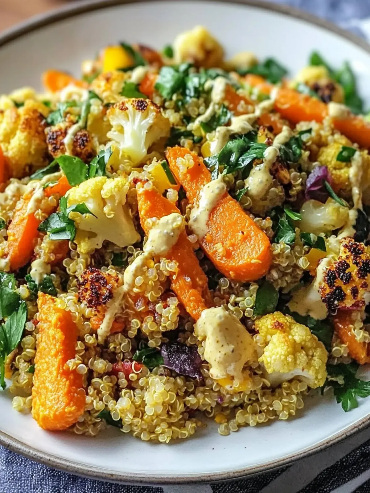 Ultimate Roasted Carrot Cauliflower Quinoa Salad Recipe