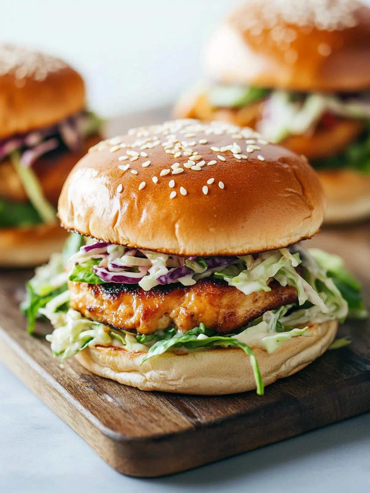 Ultimate Summer Dinner Chicken Teriyaki Burgers with Delicious Slaw