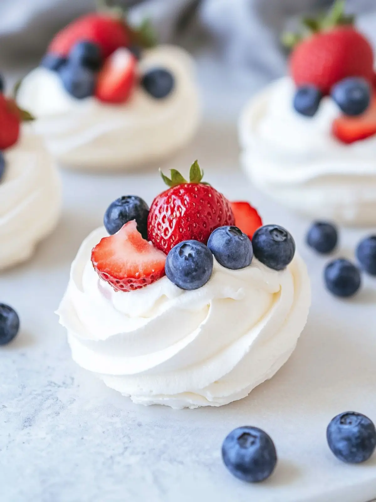 Ultimate 4th of July Red, White And Blue Mini Pavlovas