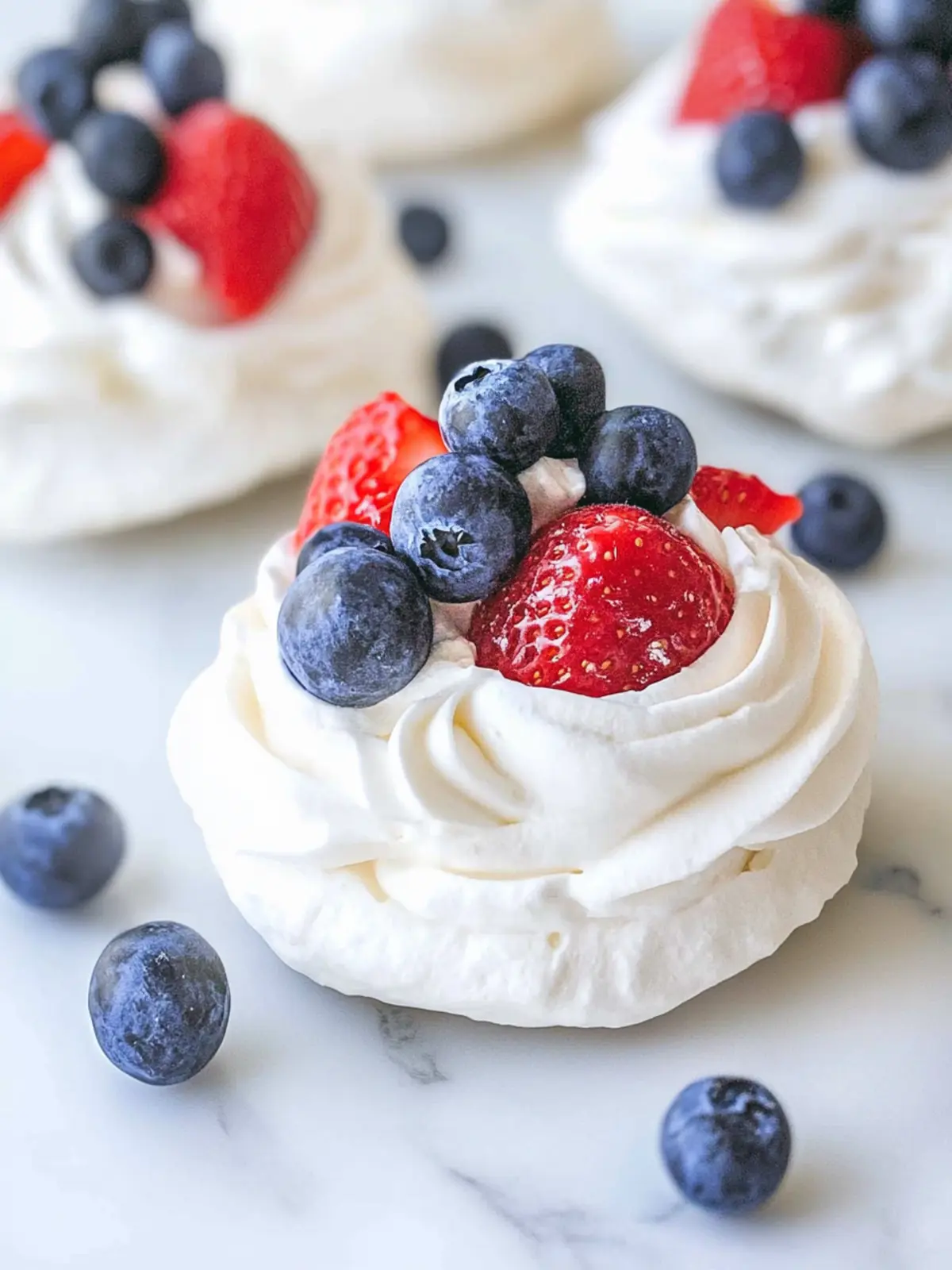 Ultimate 4th of July Red, White And Blue Mini Pavlovas